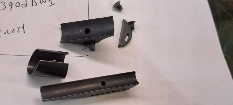 Vintage Front And Rear Rifle Sight With Hood And Screws | eBay