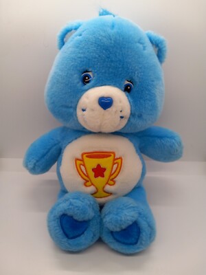 Care Bears 2003 Champ Blue Trophy Care Bear Plush 13" Stuffed Animal ...