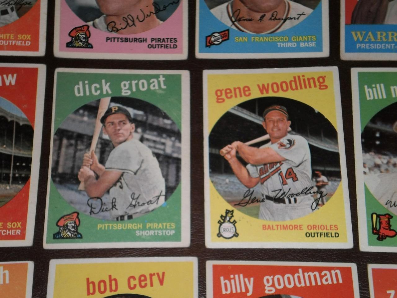 1959 Topps Vintage Baseball Card set Lot 194 Diff Ford Tigers & Red sox ...