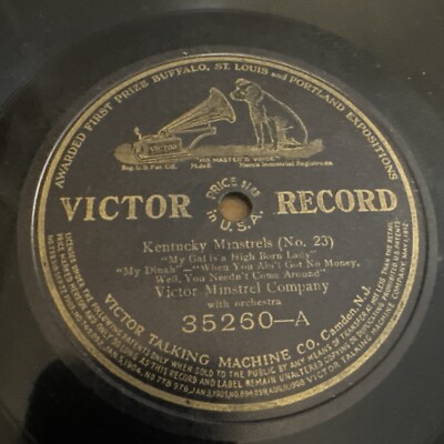 12” Victor 78 RPM Victor Minstrel Company - Kentucky Minstrels 35260 V+ ...