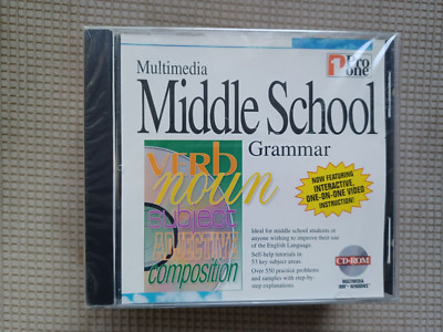 Pro One Multimedia Middle School Grammar (CD-Rom PC, 1995, IBM Win) | eBay