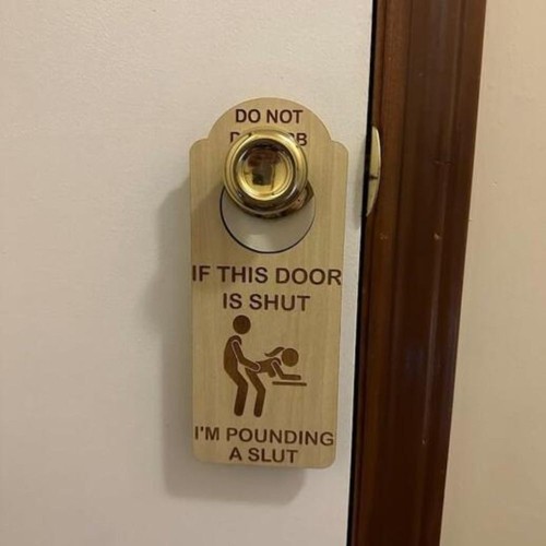 Wooden Funny Door Tag Do Not Disturb Door Plate Prank Gift Door Hanger ...