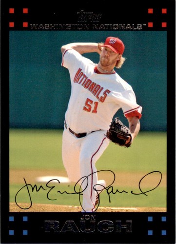 2007 Topps Baseball Jon Rauch . Washington Nationals #136 | eBay