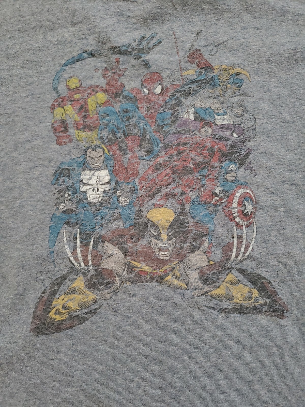 Vintage 90s Ringer Wolverine Punisher XL Marvel XL Men's Spider-man T ...