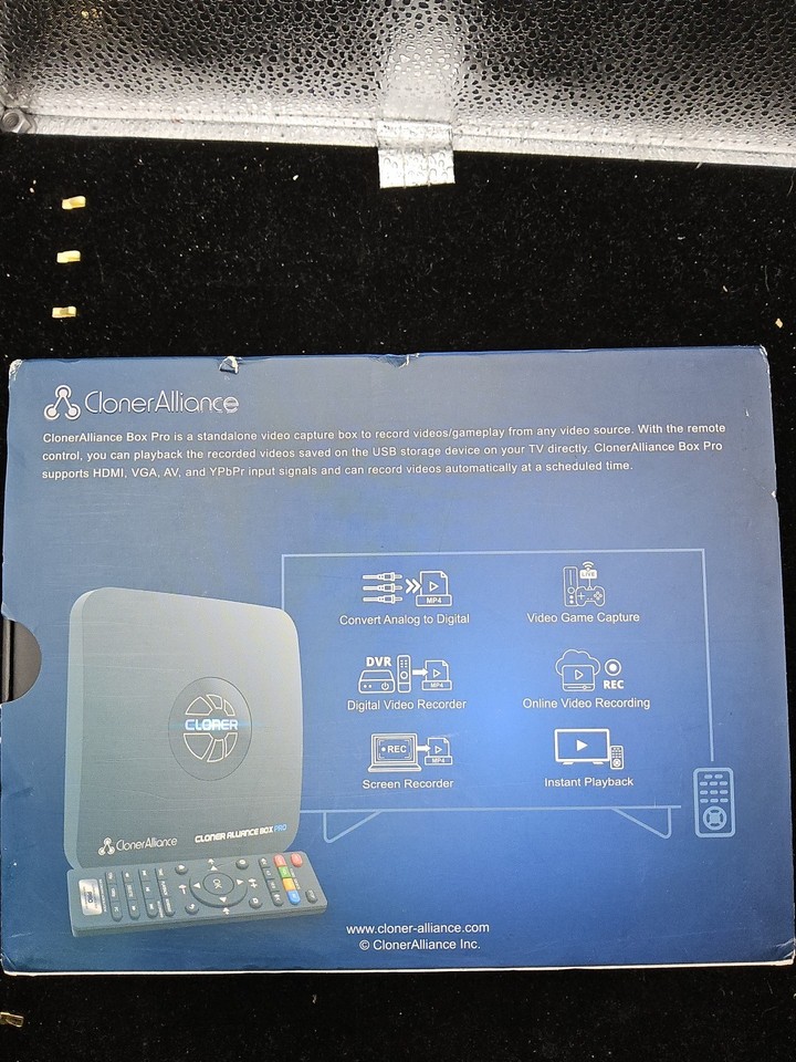 +Cloner Alliance Box Pro Standalone Video Recorder Model: CA-998P | eBay