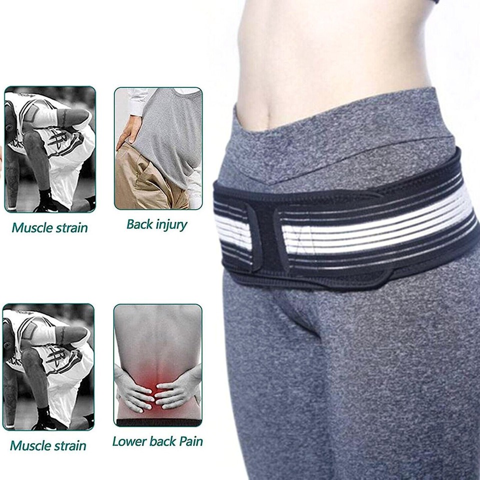 BELT Lower Back Pelvic Hip Sacroiliac Support Belt Sciatica Lumbar Pain ...