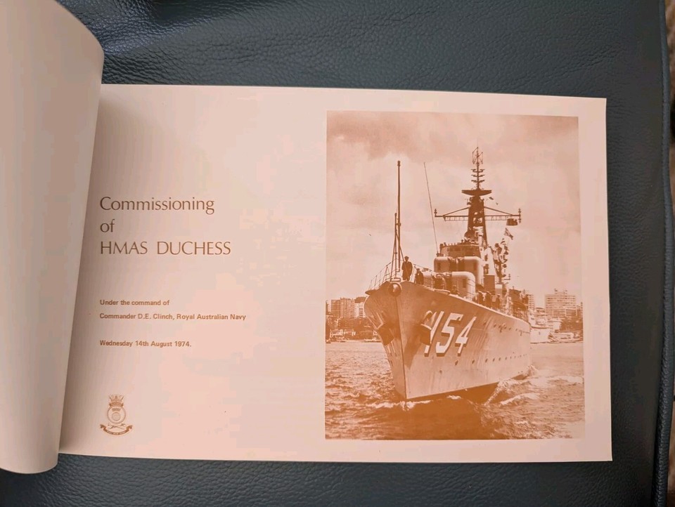 HMAS Duchess Commissioning Booklet | eBay