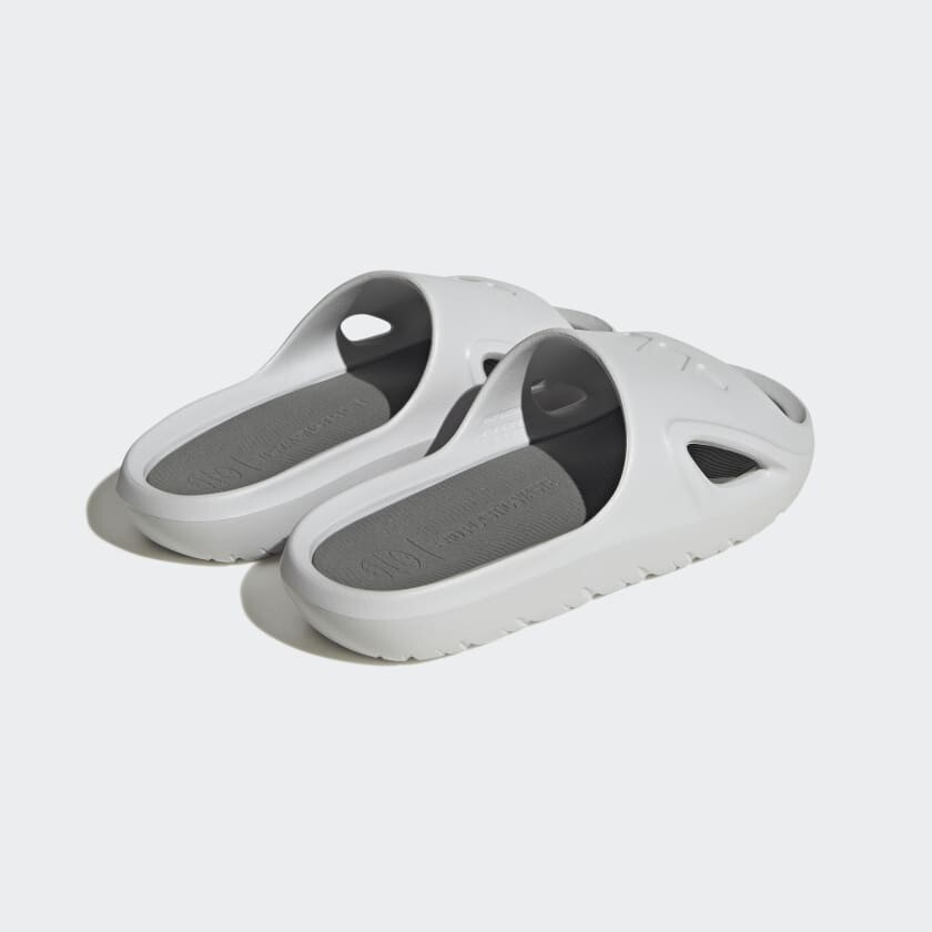 Size 7M/8W - NEW adidas Adicane Slide Dash Grey White Light Gray Slides ...