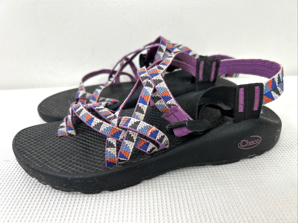 Chaco Womens 9 Adjustable Strap Sport Sandals Geometric Pattern Purple ...