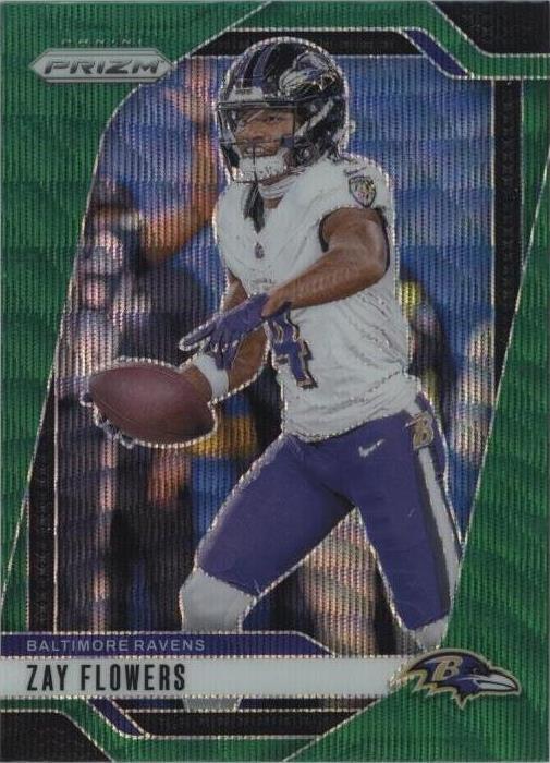2024 Panini Prizm - Zay Flowers #21 Green Wave Prizm for sale online | eBay