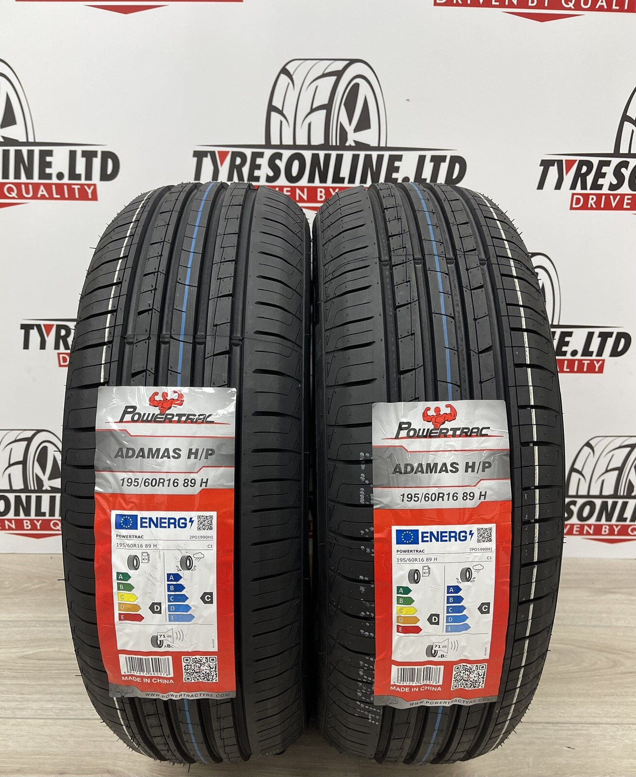 2 X 195 60 16 POWERTRAC 195/60R16 89H BRAND NEW M+S TYRES | eBay