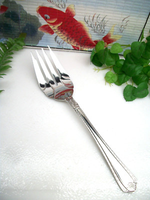 International Silver ROYAL SHELL Stainless Steel Cold Meat Serving Fork ...
