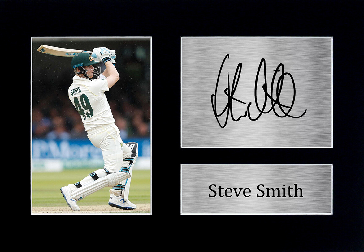 Steve Smith Signed Pre Printed Autograph A4 Photo Display Gift For a ...