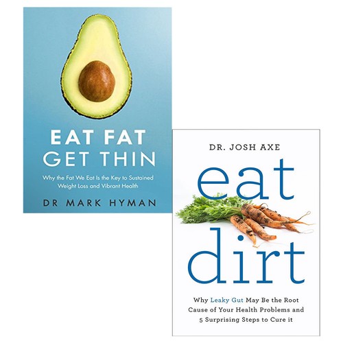 Mark Hyman and Dr Josh Axe 2 Books Collection Set Eat Fat Get Thin,Eat ...