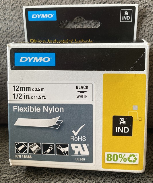 Dymo 18488 Ind Flexible Nylon A1 Labels 12mm X 3.5m for sale online | eBay