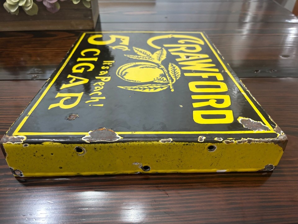 Crawford it’s a Peach! Porcelain Flange sign Ingram Richardson Beaver ...