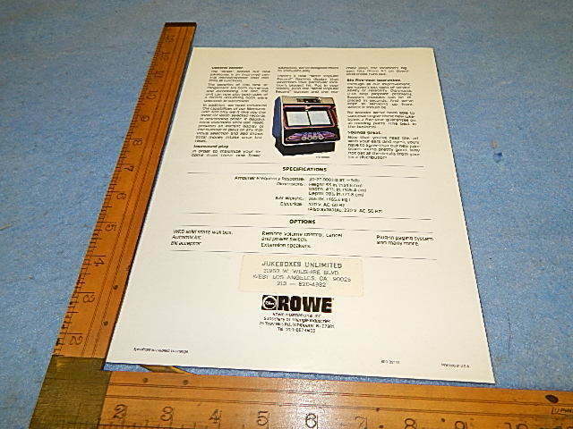 AMI / Rowe R83 Disco R84 Prelude Advertising Brochure | eBay