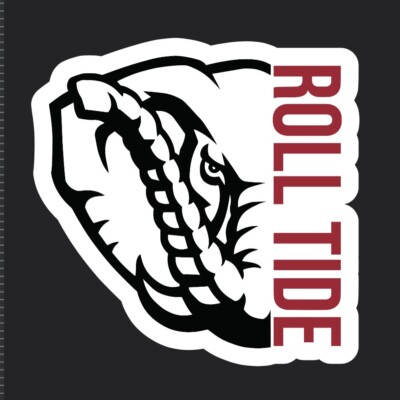 Alabama Crimson Roll Tide! Sticker Football University of Alabama Many ...
