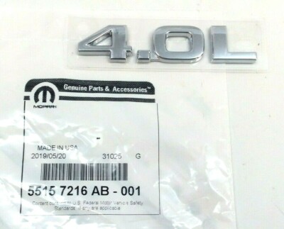 Dodge Nitro Grand Caravan 4.0L chrome rear liftgate hatch Nameplate ...