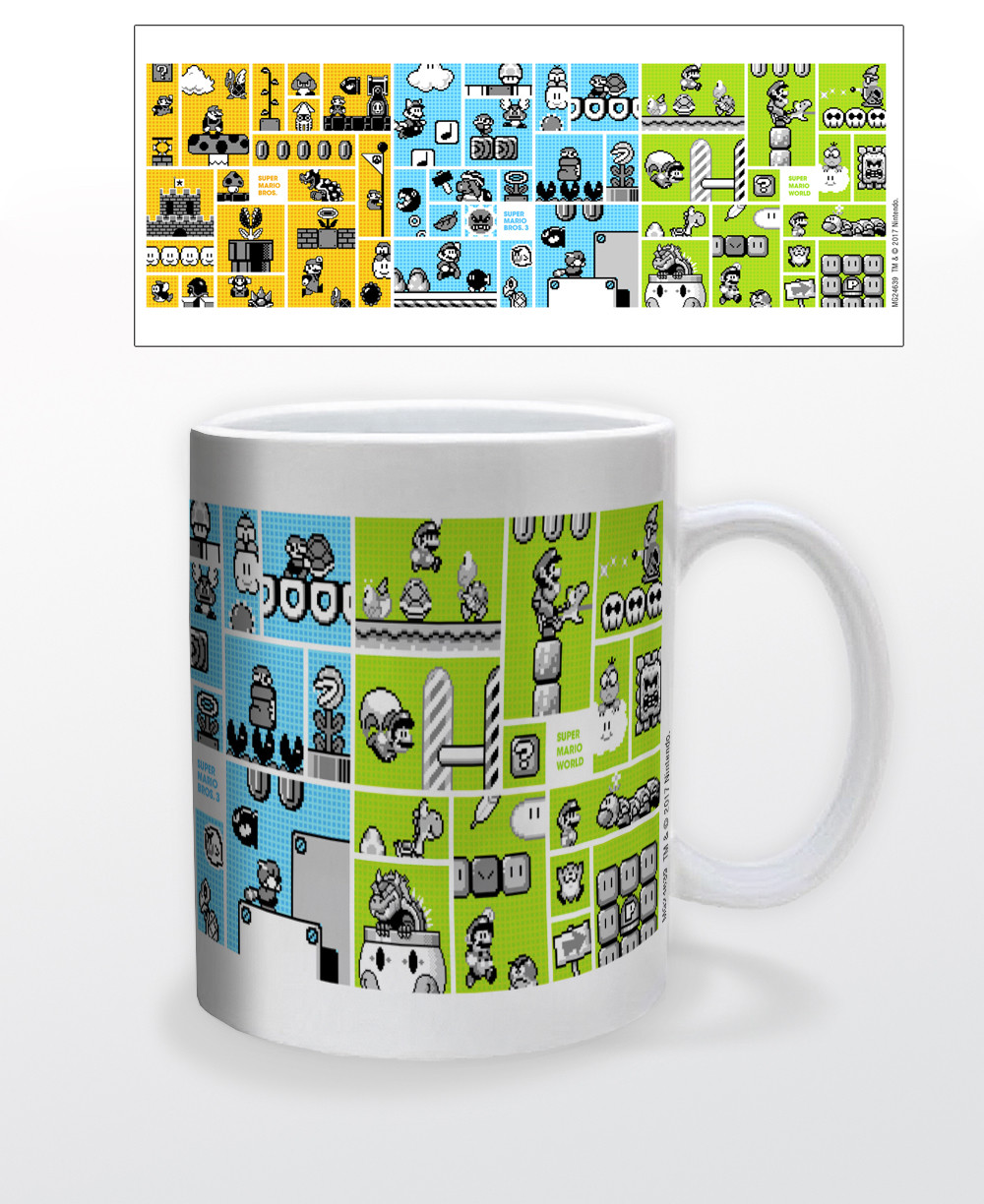 SUPER MARIO LEGACY 11 OZ MUG NINTENDO VIDEO GAMES CLASSIC TOAD YOSHI ...