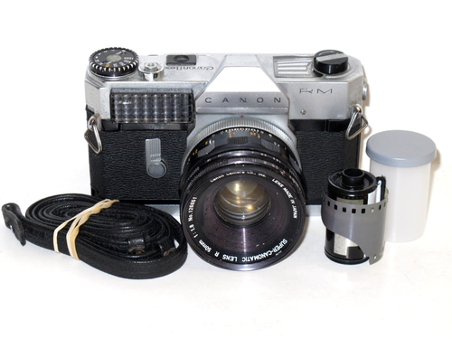 VTG Canon Canonflex RM SLR 35mm Camera Bundle w/ 50mm Lens, Strap ...