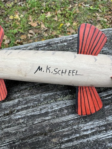 Manfred Scheel Hand Carved Wooden Musky Folk Art Decoy Lure | eBay