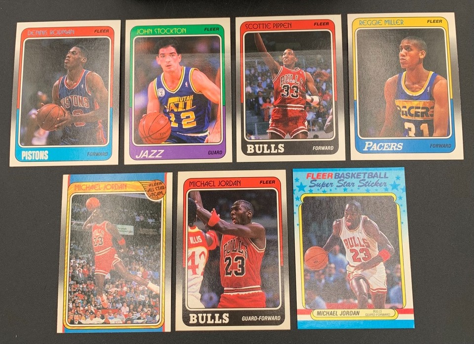 Sharp 1988 Fleer Basketball Complete Set 1-132 Plus 11/11 Sticker Set ...