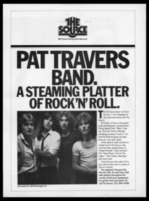 1980 Pat Travers Band-The Source Print ad /mini-poster-VTG Man Cave ...