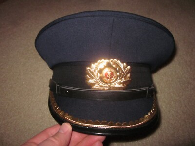 Vintage Cold War era East German DDR Navy Naval Officer dress visor cap ...