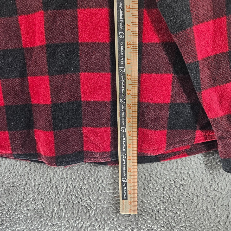 Wrangler Premium Quality Men's 2XL Heavy Flannel Shirt Red Plaid Long ...