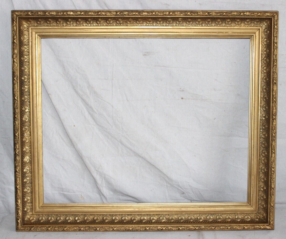 ANTIQUE FITS 20 X 25" PICTURE FRAME GOLD GILT AESTHETIC WOOD VICTORIAN ...
