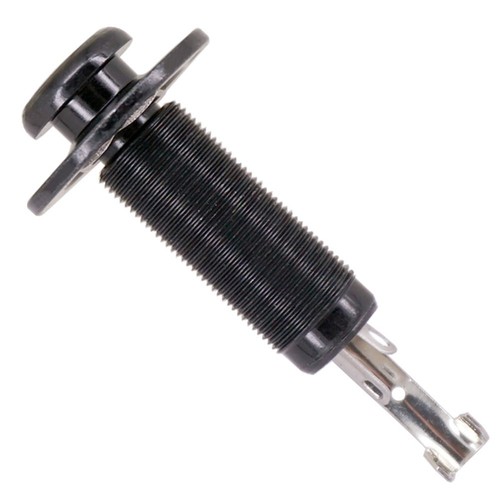 Guitar Strap Button & Jack Socket Black finish 2/3 Pole Deep 3 screw ...