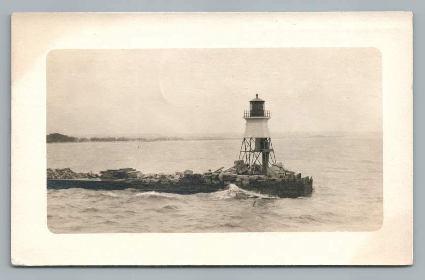 Toronto Harbor Light House ORILLIA Ontario RPPC Rare Antique Photo ...
