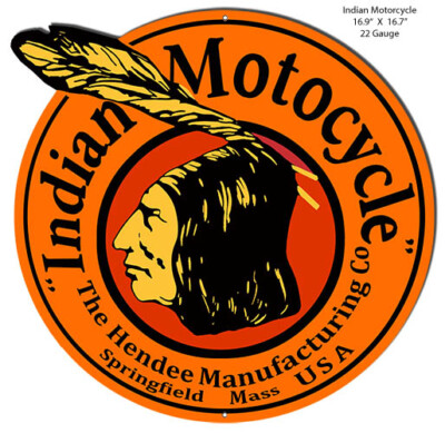 Vintage Style Metal Sign Indian Motorcycle By 16.7x16.9 | eBay