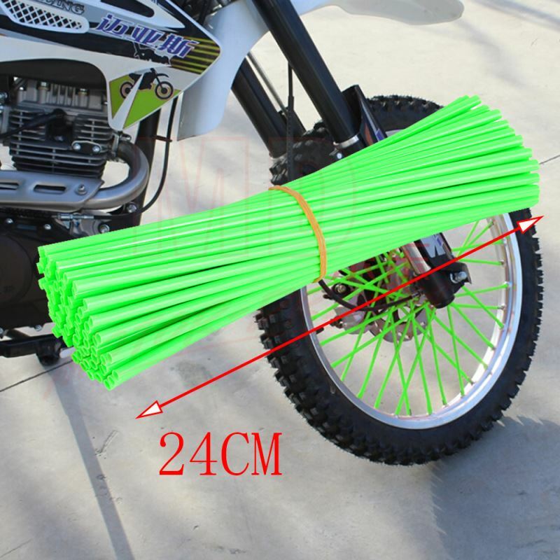 72Pcs Spoke Skins Covers Wheel Rim Guard Protector Wraps For Motocross ...