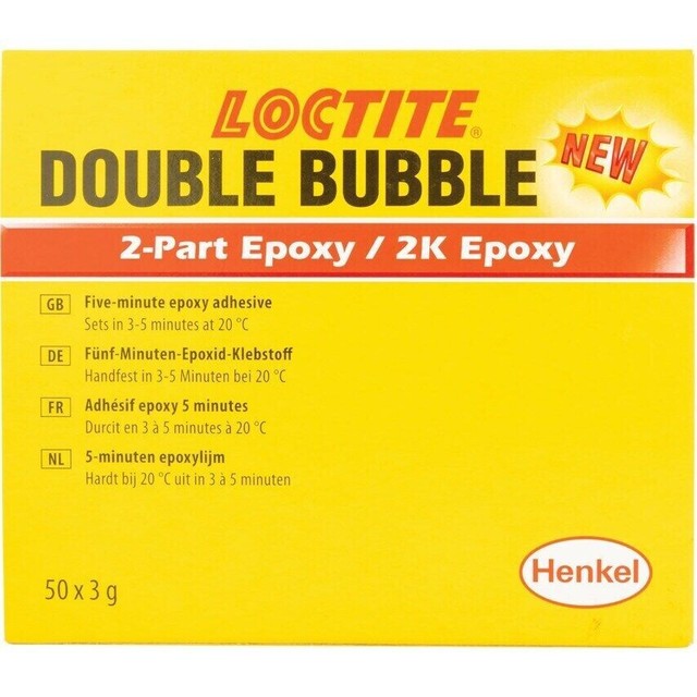 10 X Loctite "double-bubble" Epoxy 3g Sachet Adhesive Bonding Glue Kits ...
