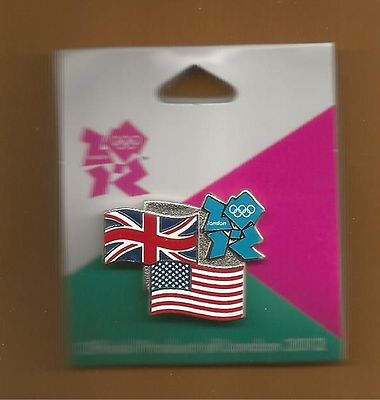 London England & USA~ Olympics 2012 ~ Dueling Flags ~ Vintage Licensed ...