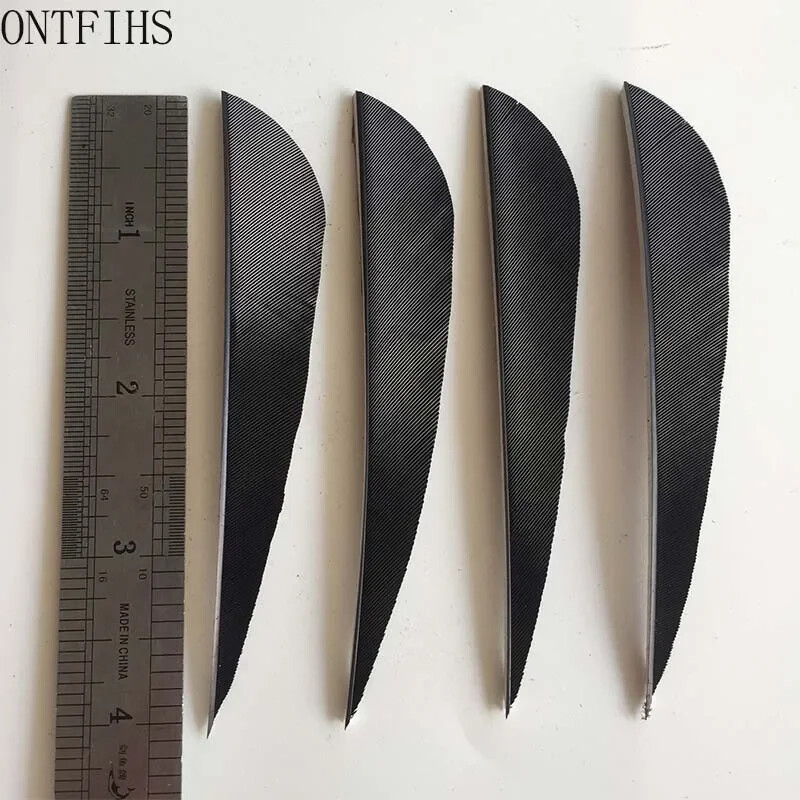 100PCS 4 Inch Parabolic Arrow Fletching Feathers Fletches RW LW | eBay