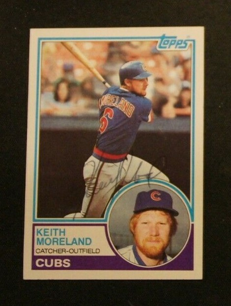 1983 Topps, Chicago Cubs - KEITH MORELAND - autographed | eBay