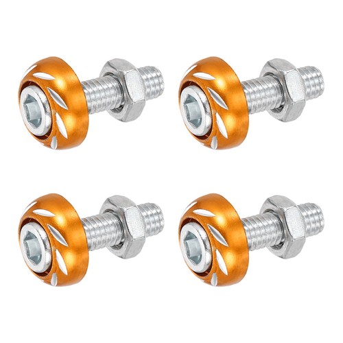 4 Pcs License Plate Screws, Motorcycle Screw Bolts License Plate Orange ...