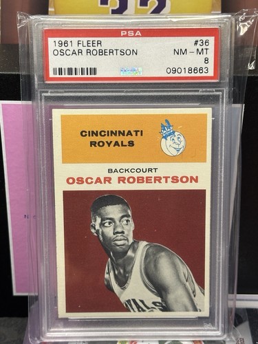 1961 Fleer Oscar Robertson Rookie Card PSA 8 Nr Mt Mint Basketball #36 ...