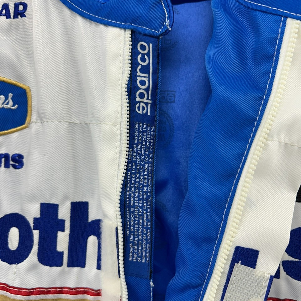 VINTAGE Sparco Jacket Mens XL Blue Rothmans Williams Renault F1 Racing ...