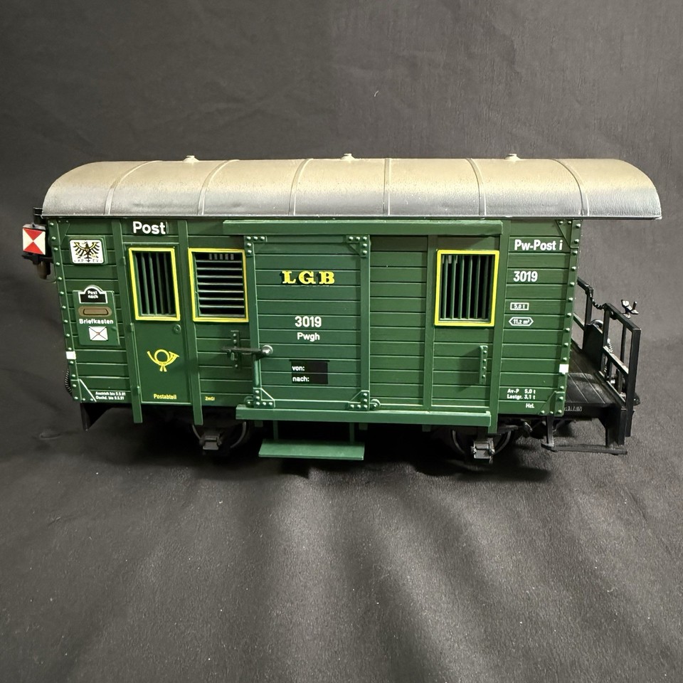 LGB Train G Scale 3019 Postal Car, Caboose With Light In Box | eBay