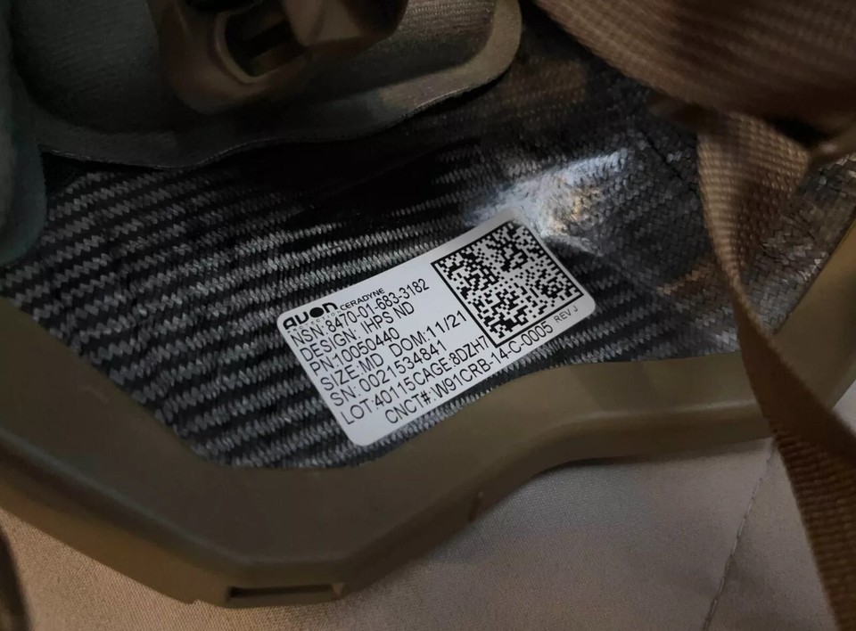 NEW CERADYNE IHPS Ballistic Protection Sys Helmet Complete AVON USMC ...