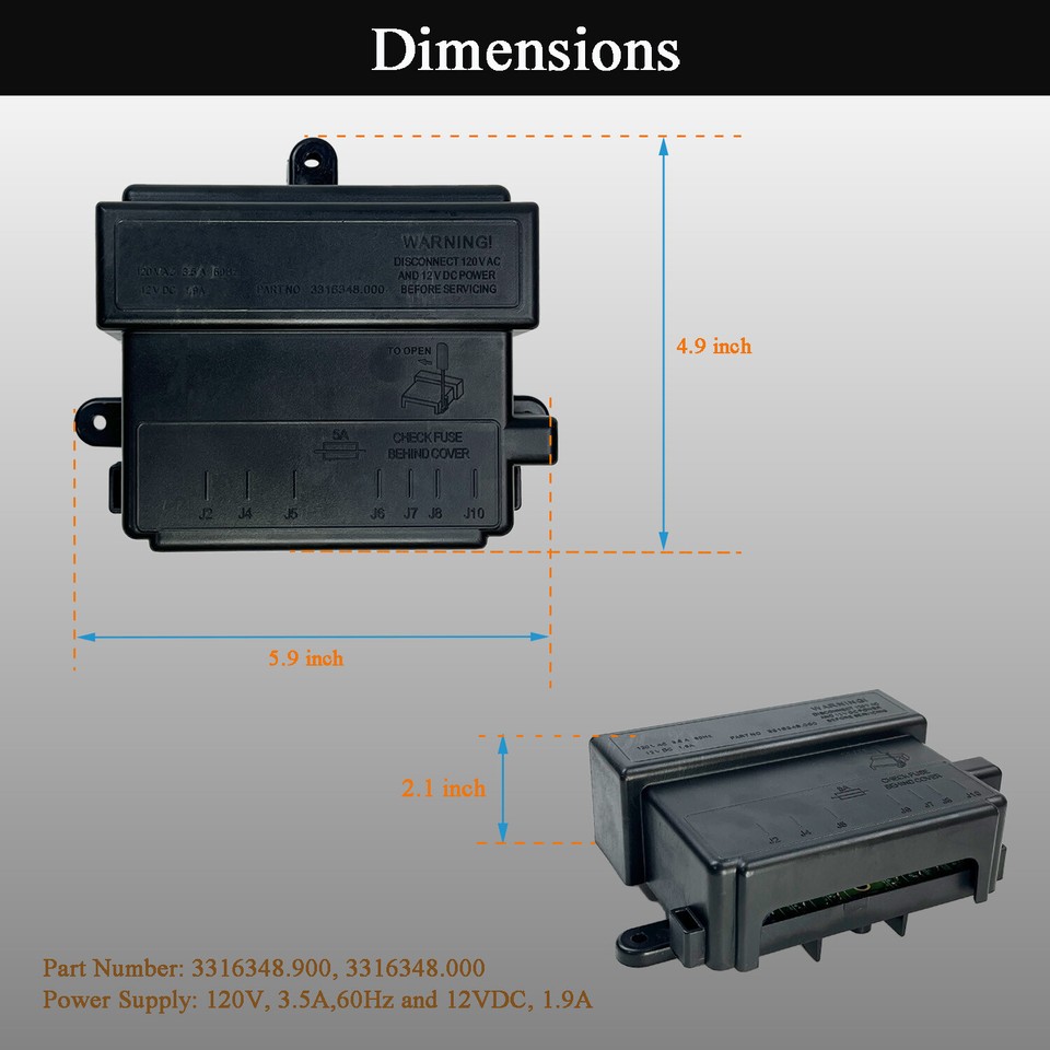 3316348.900 Power Module Board For Dometic RV Refrigerator Circuit ...