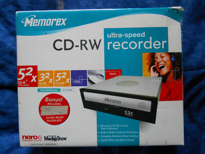 Memorex CD-RW Ultra Speed E-IDE Recorder Suite MRX523252A-J1-2 NEW ...