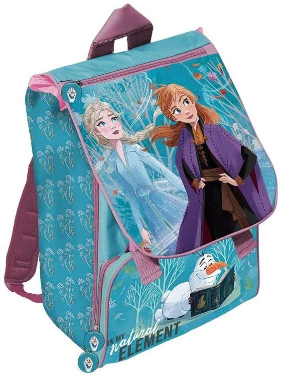 Frozen School Backpack Extensible Frozen Ice Light Blue Princess | eBay
