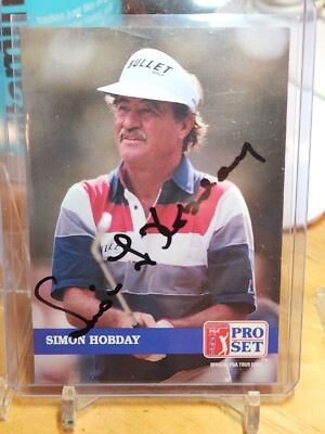 1992 PROSET SIMON HOBDAY ON CARD AUTO SENIOR PGA GOLFER | eBay