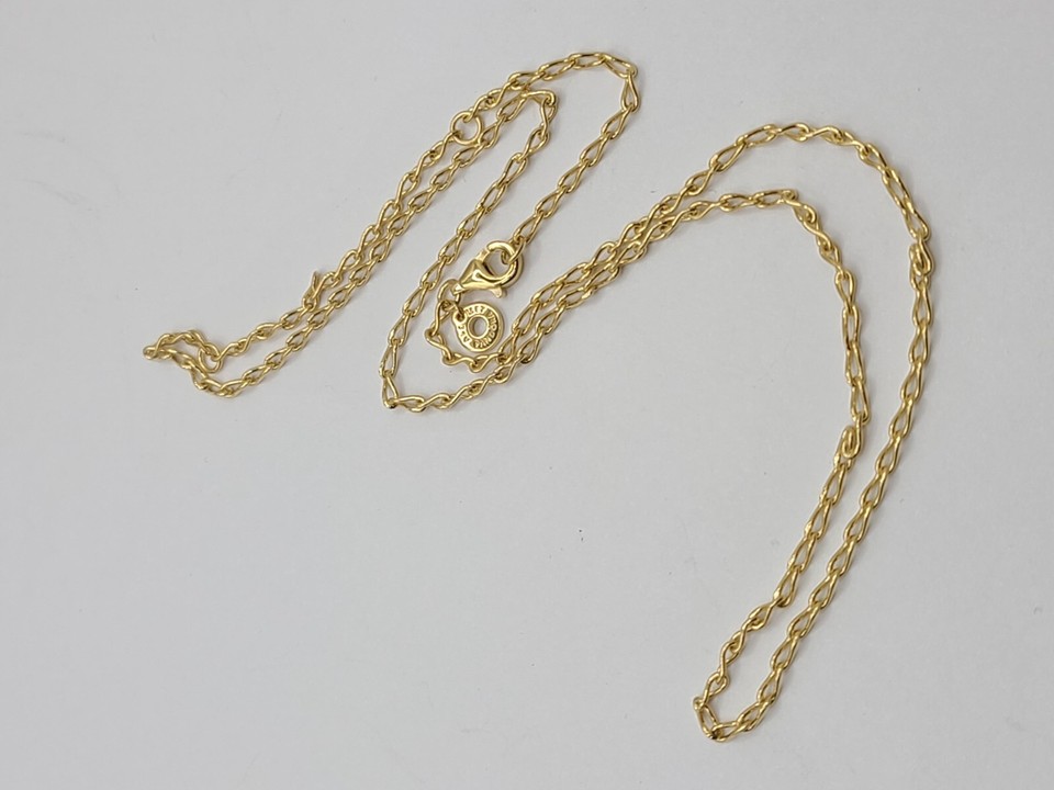 Authentic PANDORA Gold Plated Logo Infinity Chain Necklace 363052C00 | eBay