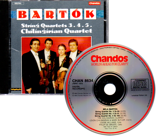BARTOK String Quartets 3,4,5 CHILINGIRIAN QUARTET CD [Chandos CHAN 8634] | eBay